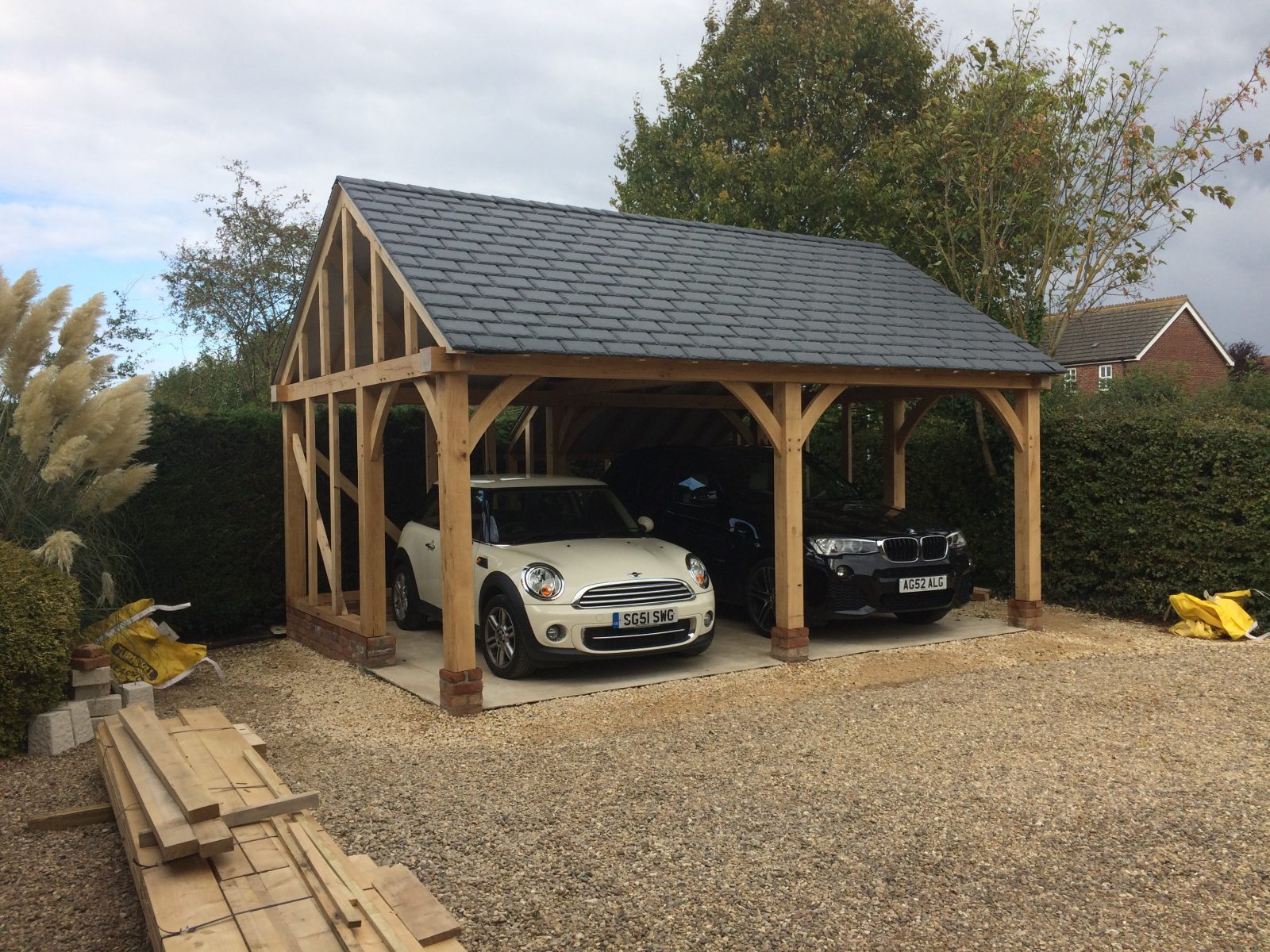 Wooden Double Carport Kits | Bespoke Designs | UK Made